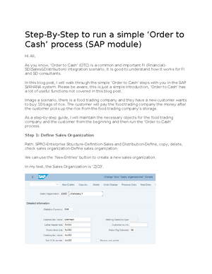 Warehouse SAP tcode - case study - SUPPLY CHAIN MANAGEMENT - Warehouse ...
