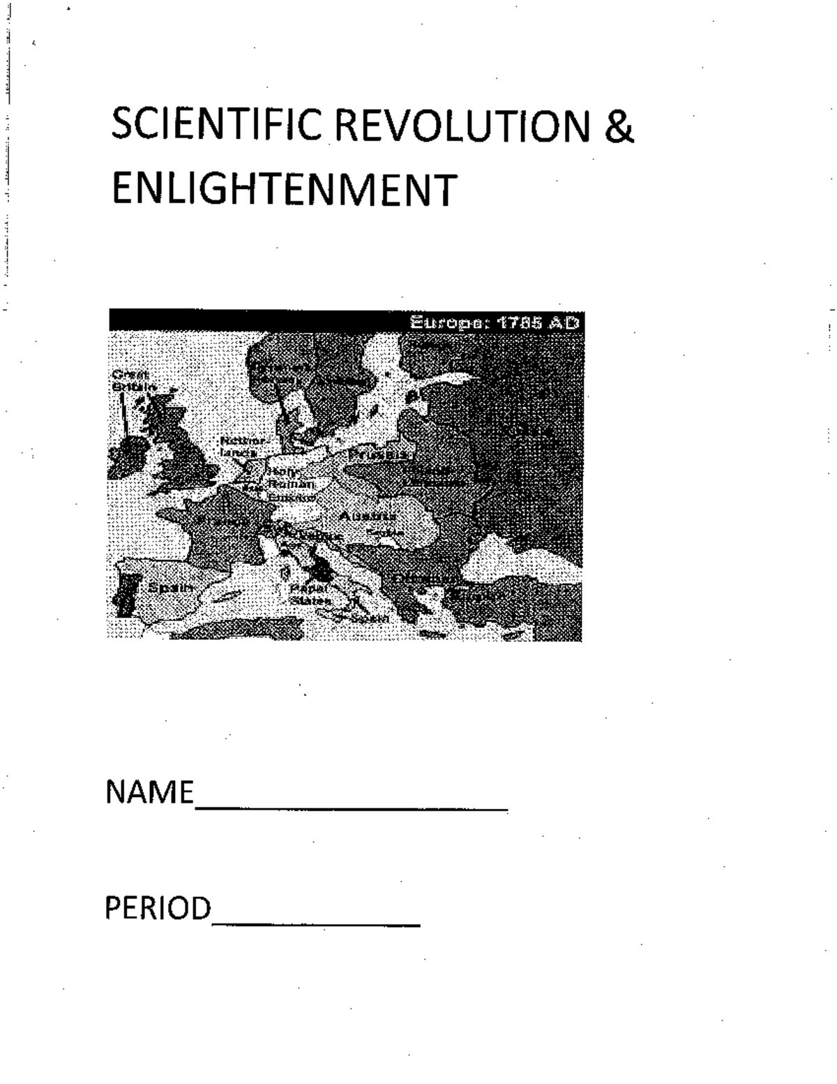 Scientific revolution enlightenment packet - Studocu