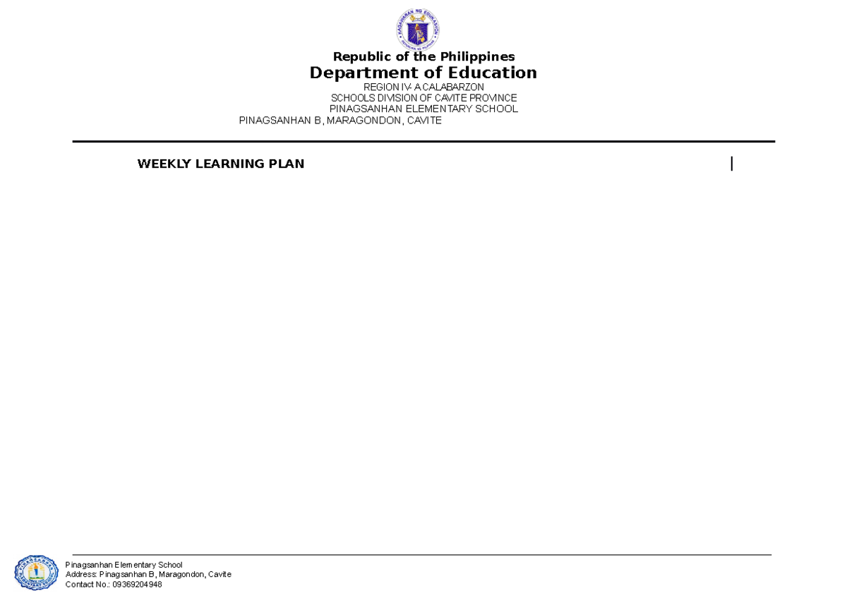 WLP ESP Quarter 3 Week 6 - Republic of the Philippines Department of ...