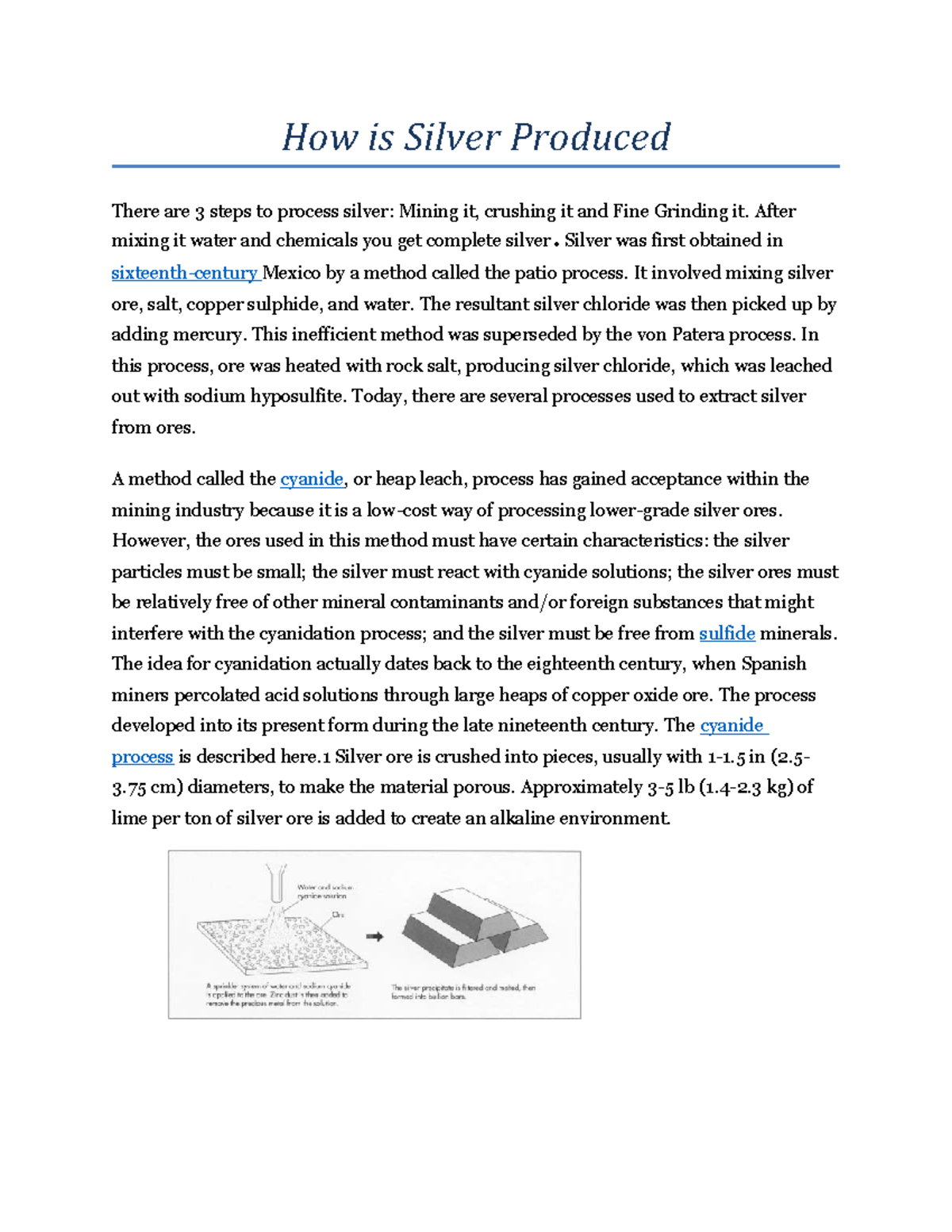 How is Silver Produced - all the notes for the lecture - How is Silver ...