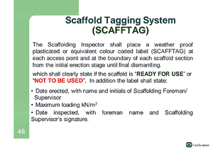 P 1 - Scaffolding Safety Objectives Hazards Fall Hazards Types of ...