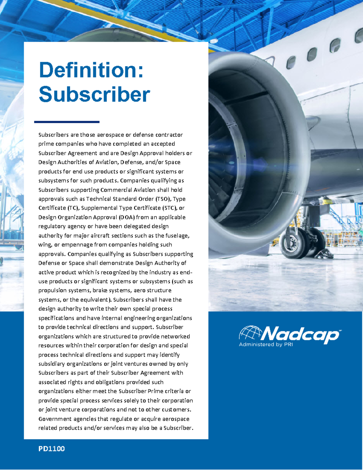 Nadcap subscriber definition 1 - 1 PD Definition: Subscriber ...