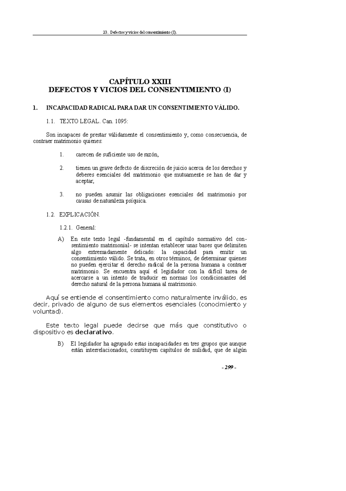CAP - DEFECTOS Y VICIOS DEL CONSENTIMIENTO (I) - CAPÍTULO XXIII ...