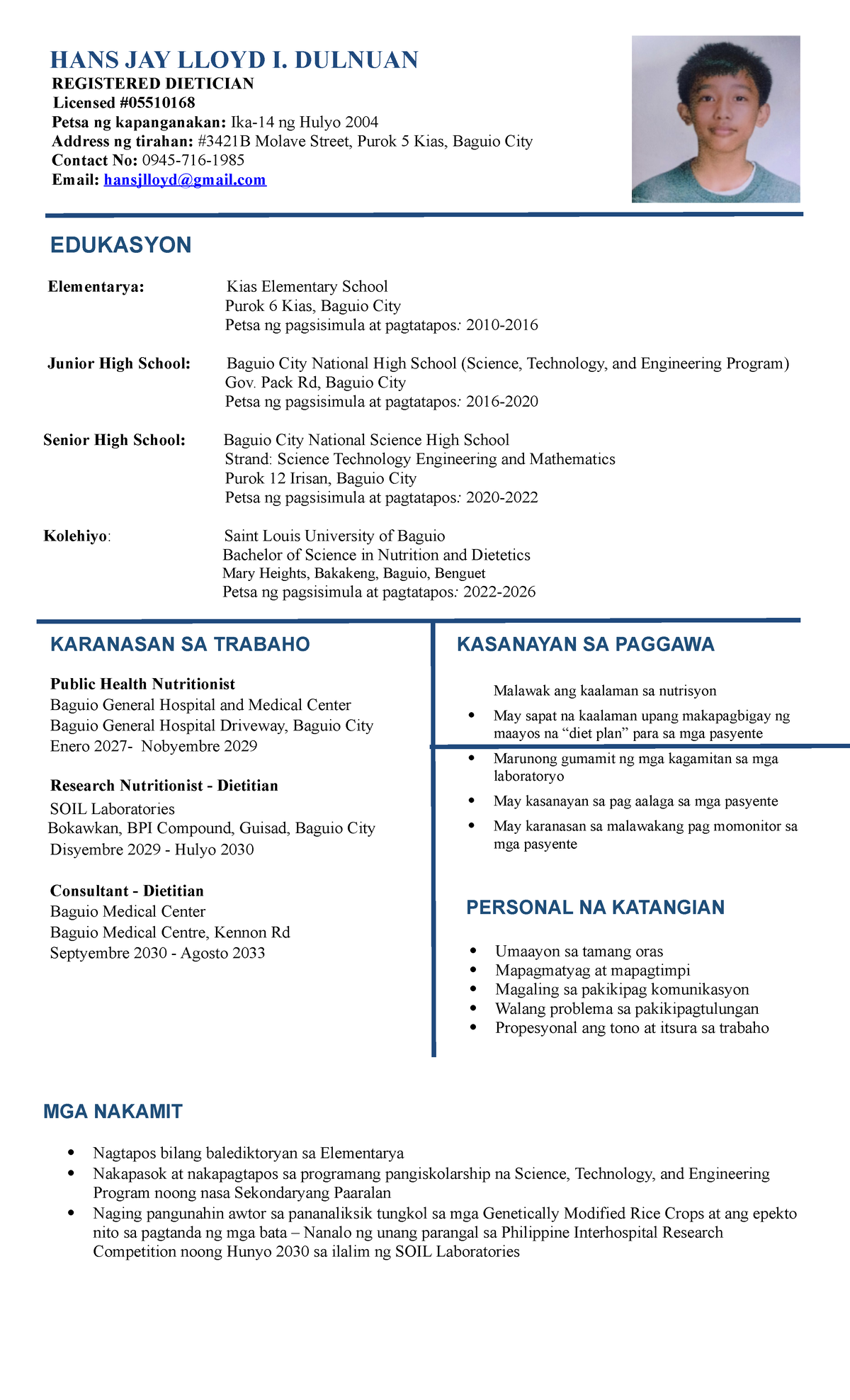 FPL Q2M6 - Performance Task - Example of a typical Filipino Resume ...