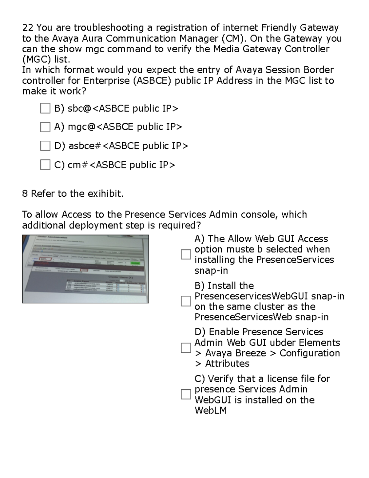Test acss - 7230 avaya aura® communication applications support - 22 ...