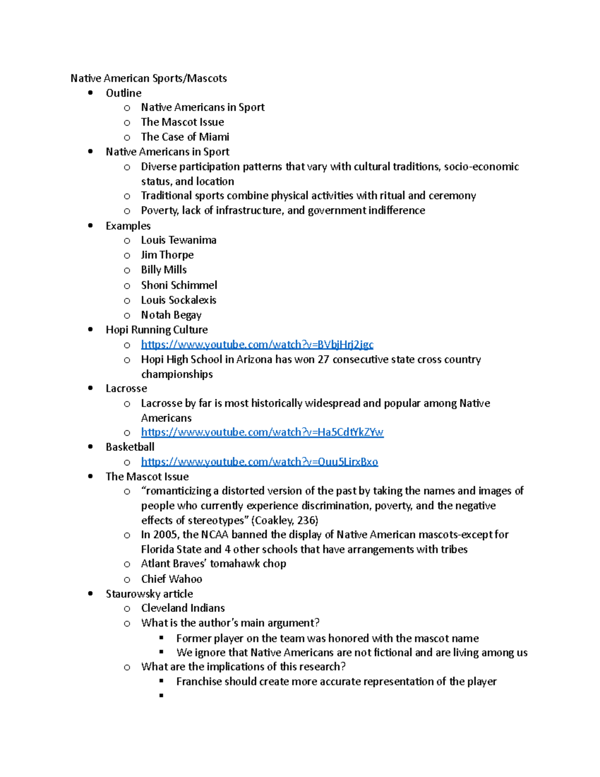 11 Native American Mascots - Native American Sports/Mascots Outline o ...