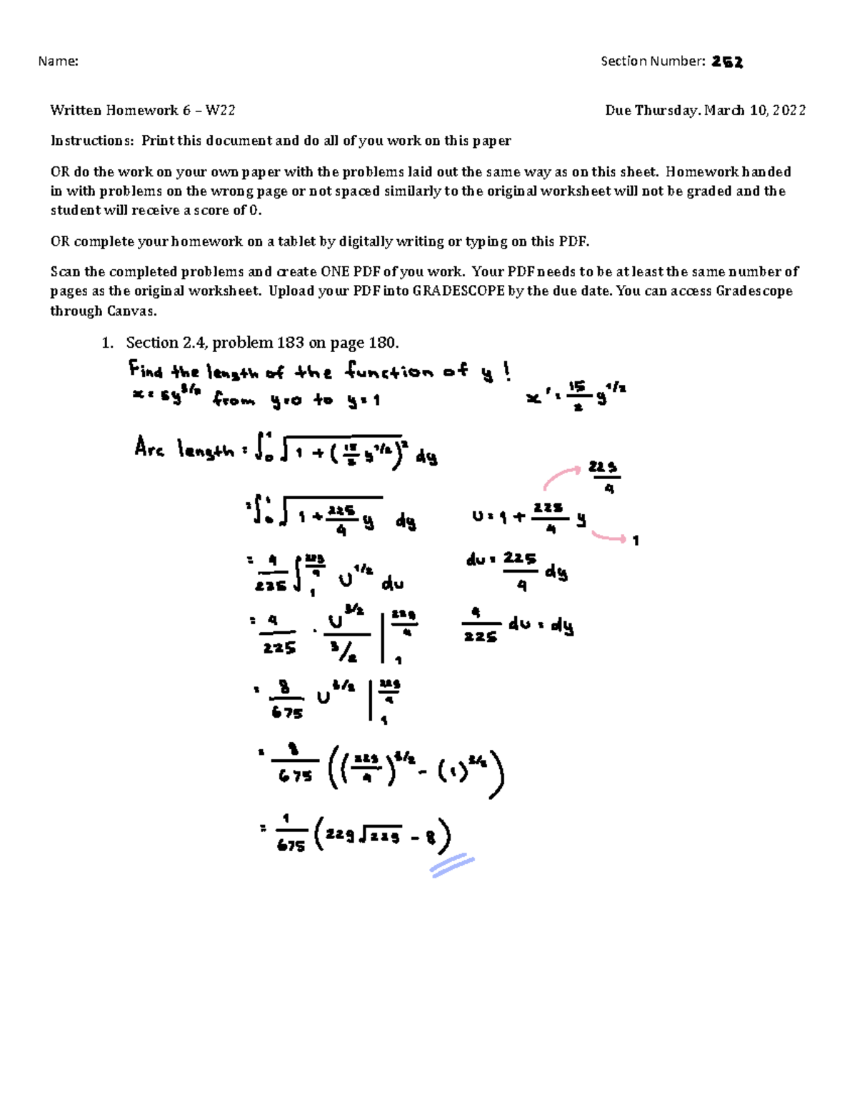 WHW-6 - Winter'22 Section 651 Leah Sturman - Written Homework 6 3 W22 ...
