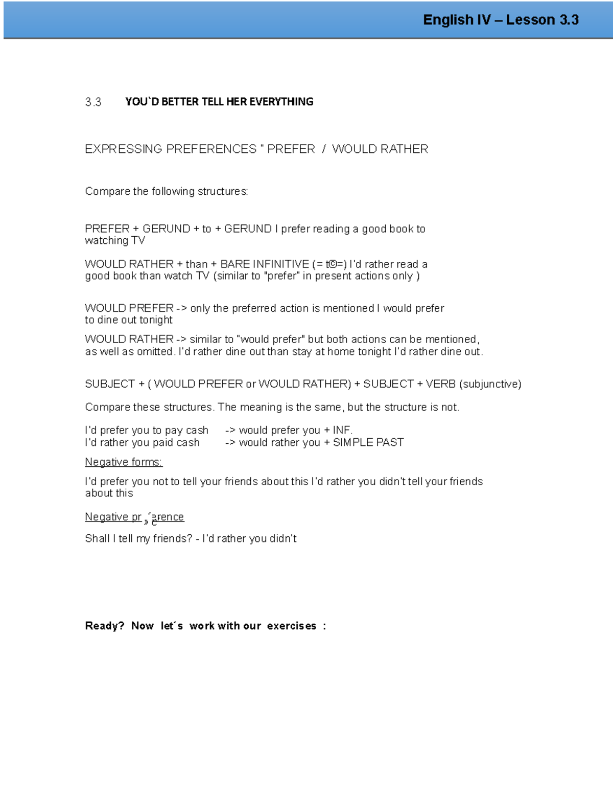 Actividad de practica 3 YOU`D BETTER TELL HER EVERYTHING - 3 YOU`D ...