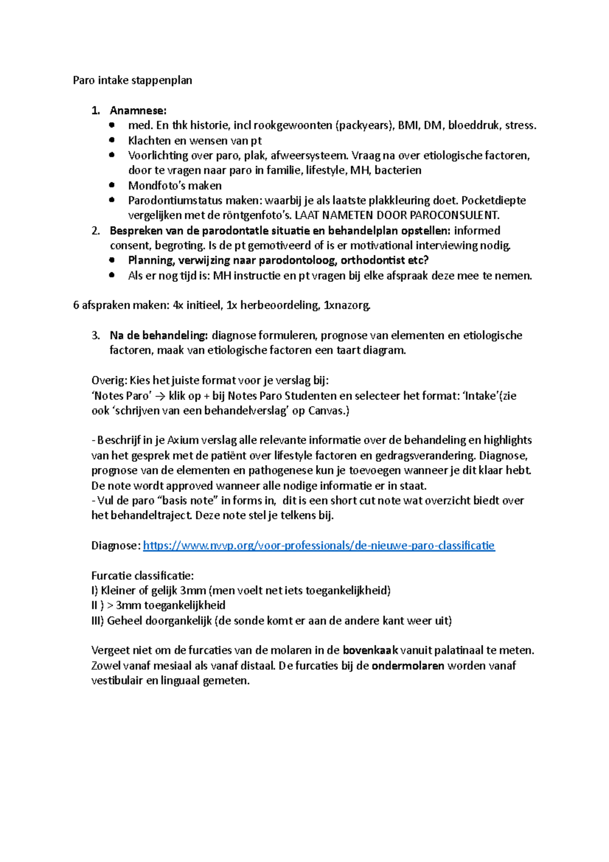 Paro intake stappenplan - Paro intake stappenplan Anamnese: med. En thk ...