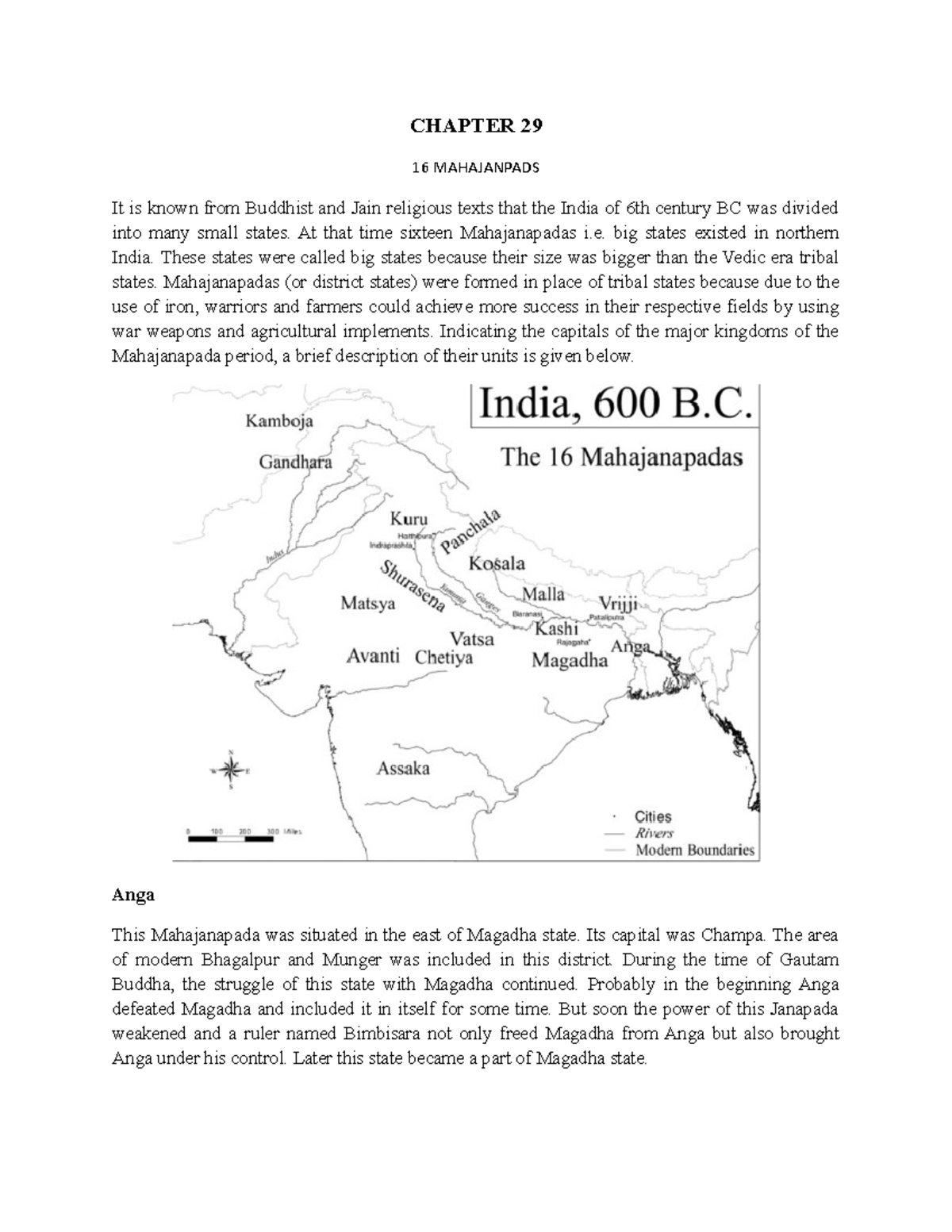 Chapter 29 16 Mahajanpads - CHAPTER 29 16 MAHAJANPADS It is known from ...