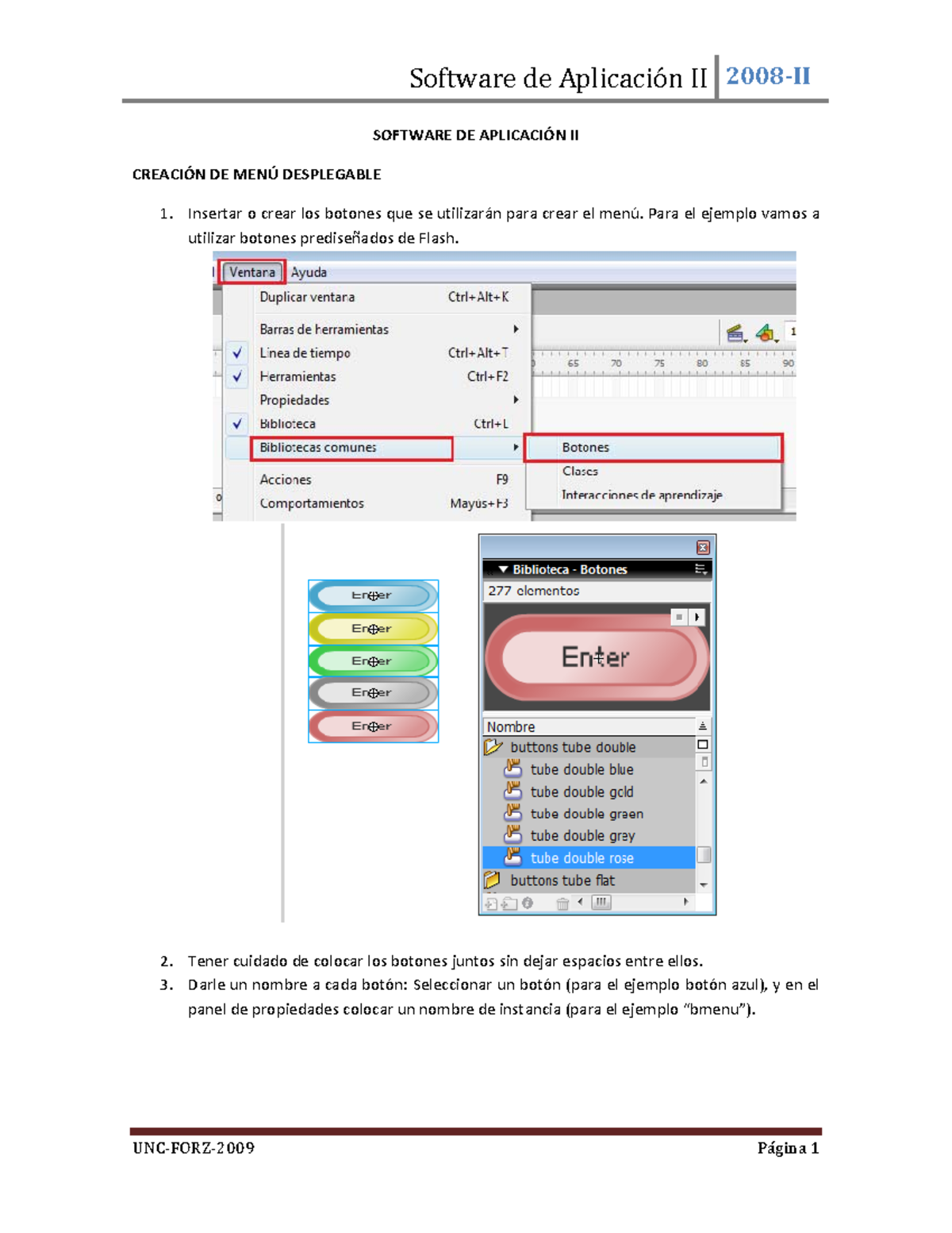 Softwaredeaplicaciónii-Menu Desplegable - SOFTWARE DE APLICACIÓN II ...