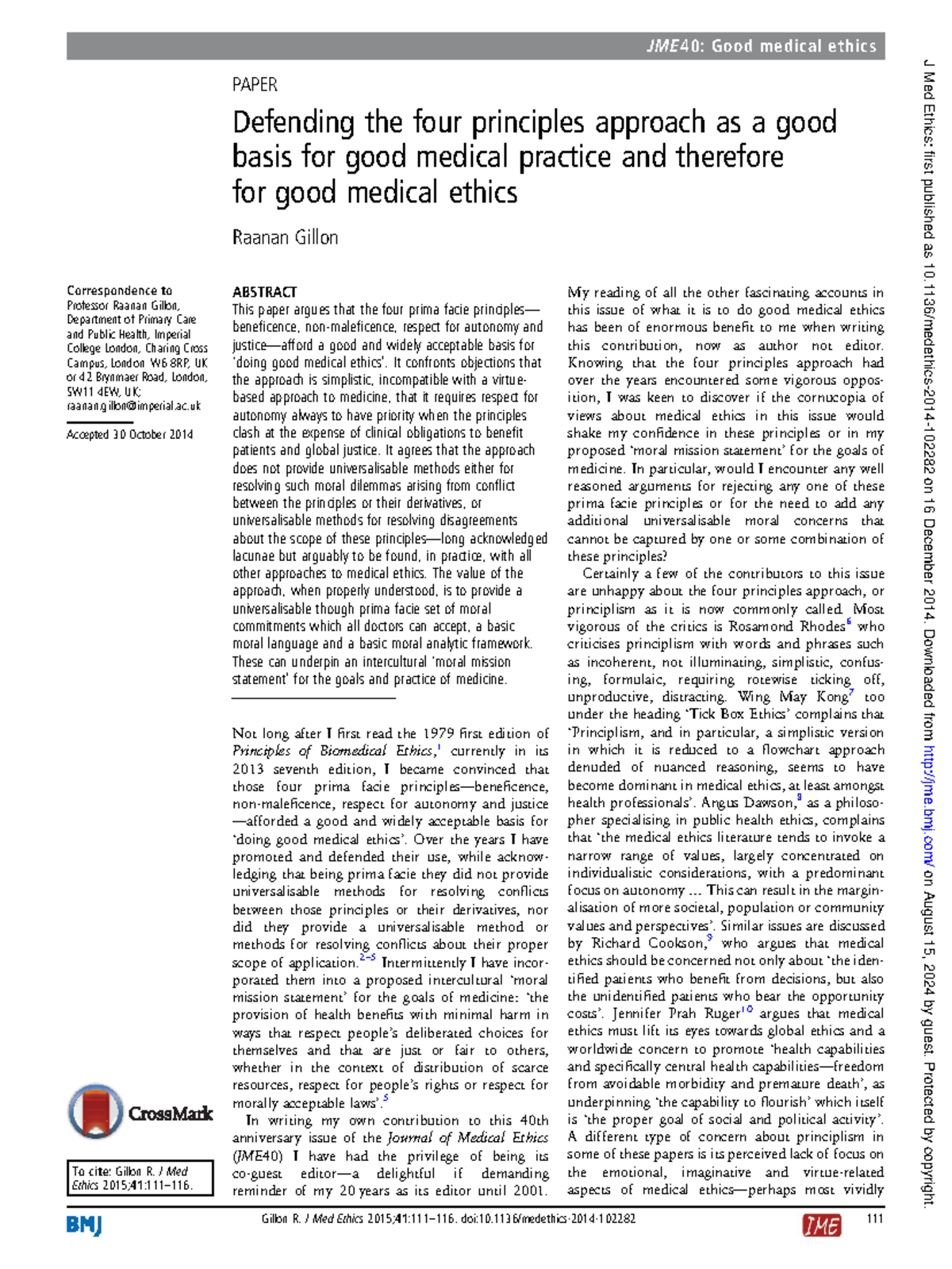FROM Reading LIST - aaaaaaaaa - PAPER Defending the four principles ...