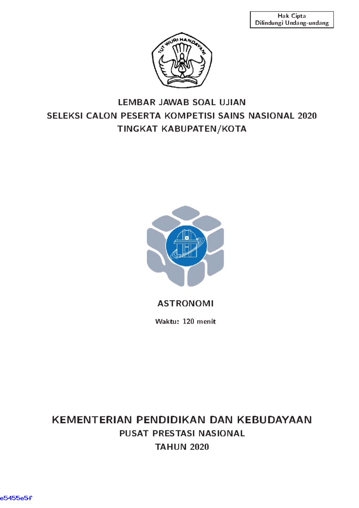 Kunci Jawaban KSNK Astronomi - Dilindungi Undang-undangHak Cipta LEMBAR ...