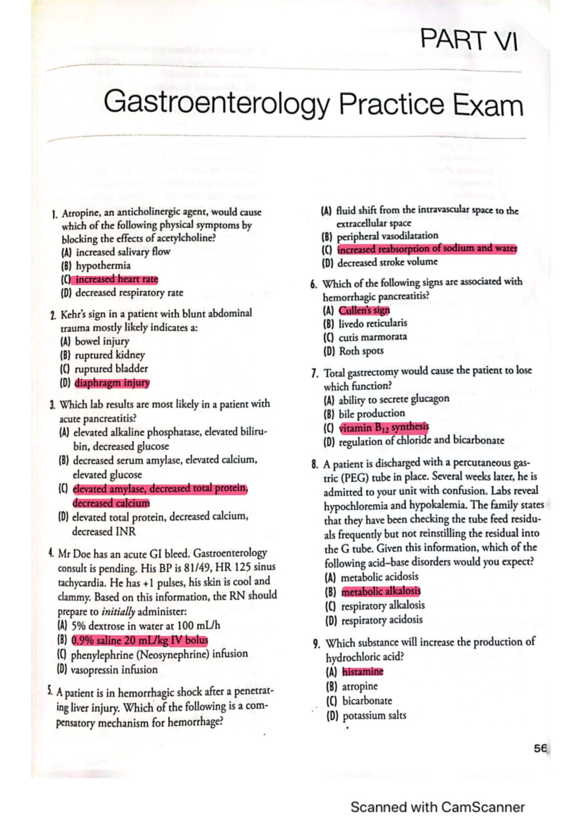GI questions - NUR 406 - Studocu