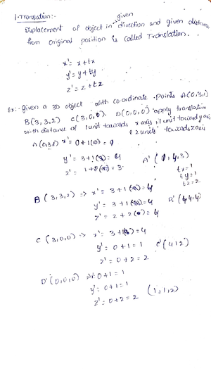 Computer graphics 2marks - Computer Networks - SIST - Studocu