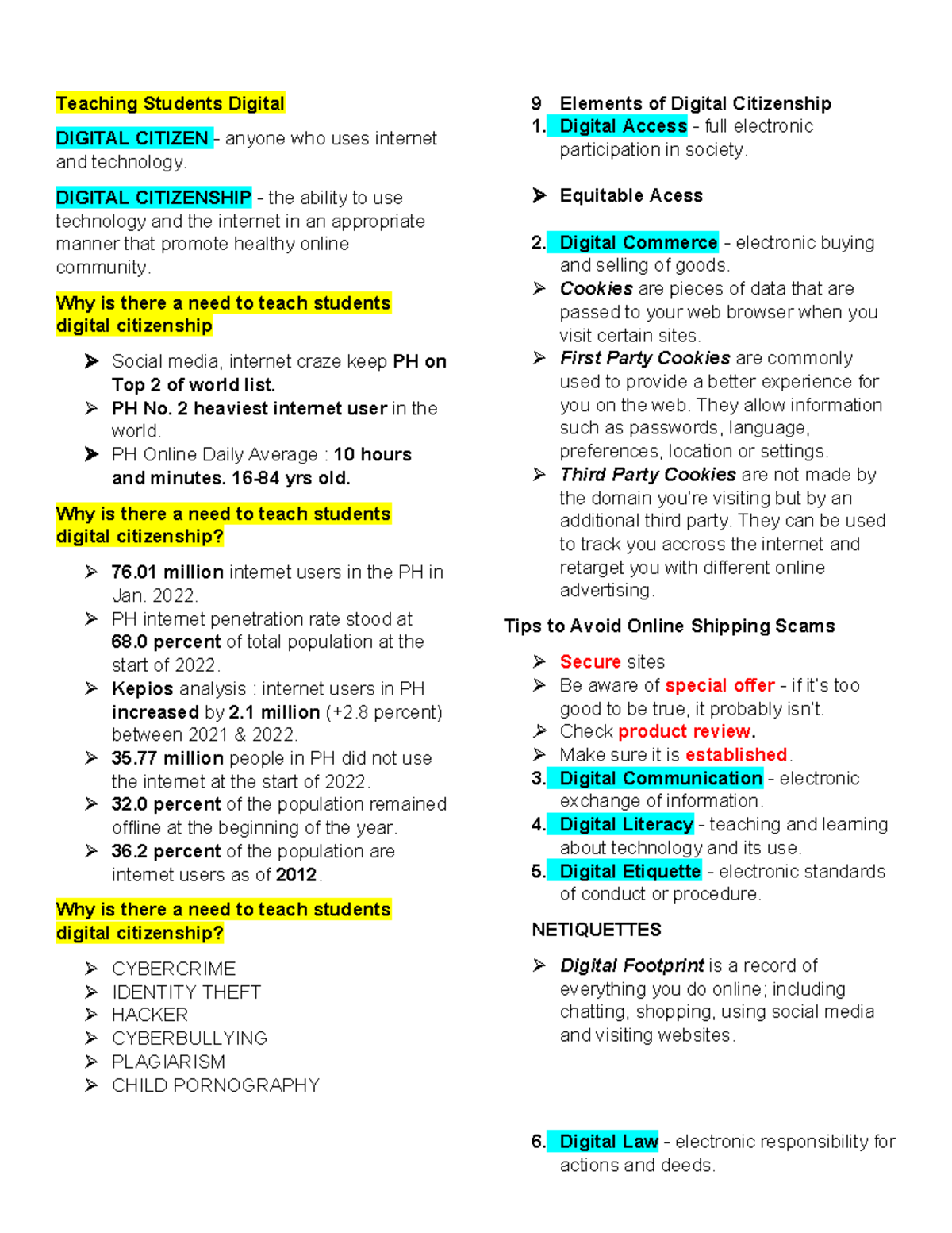 PROF-ED-7- Reviewer - Teaching Students Digital DIGITAL CITIZEN ...