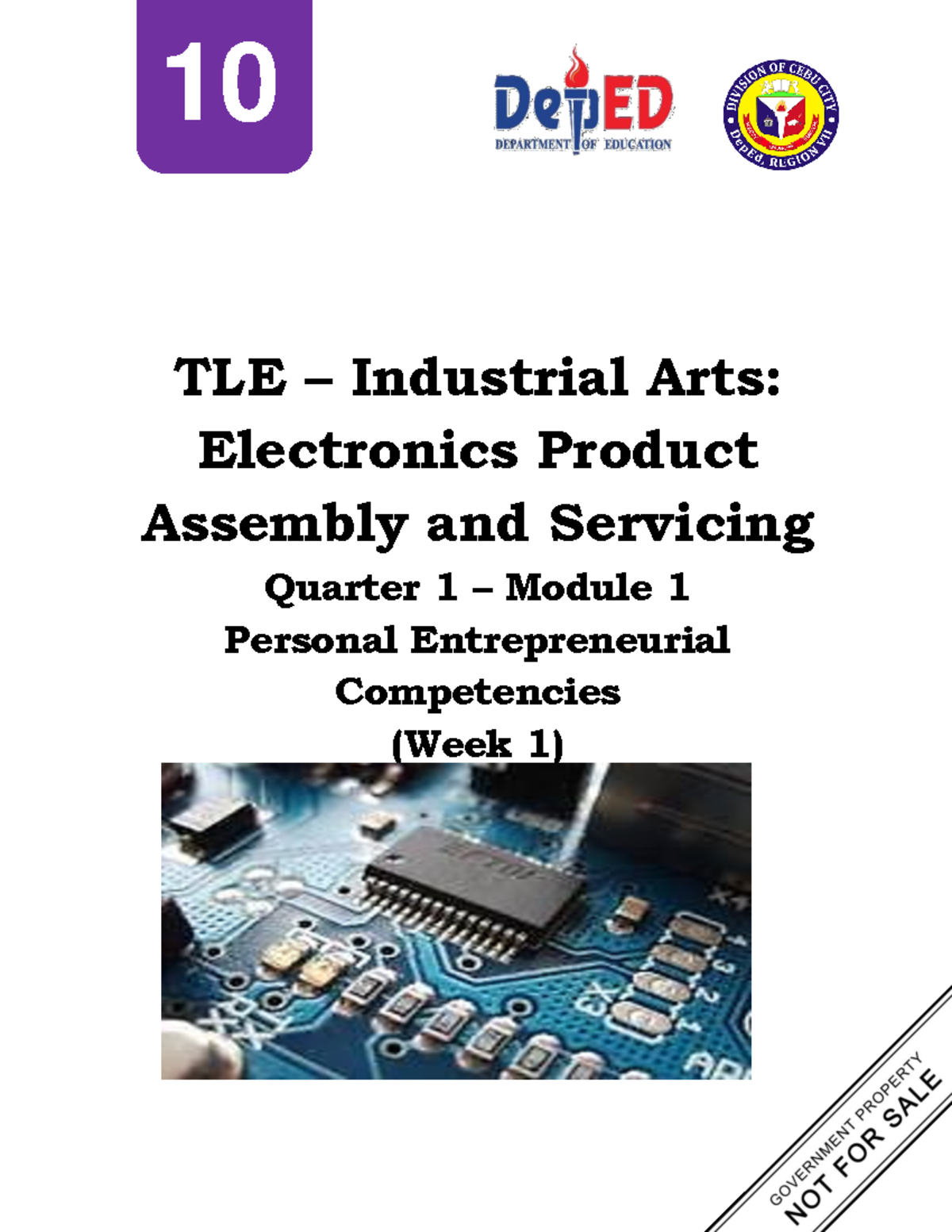 1 Q1 TLE Electronics - 10 TLE – Industrial Arts: Electronics Product Assembly and Servicing ...