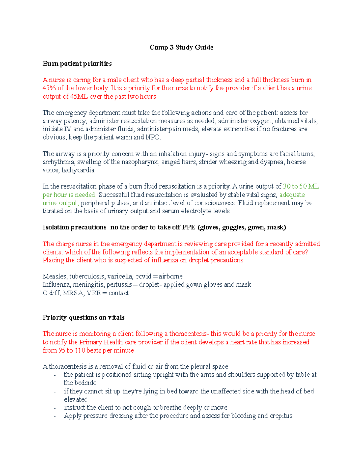 Comp 3 Study Guide - comp 3 enrichment - Comp 3 Study Guide Burn ...