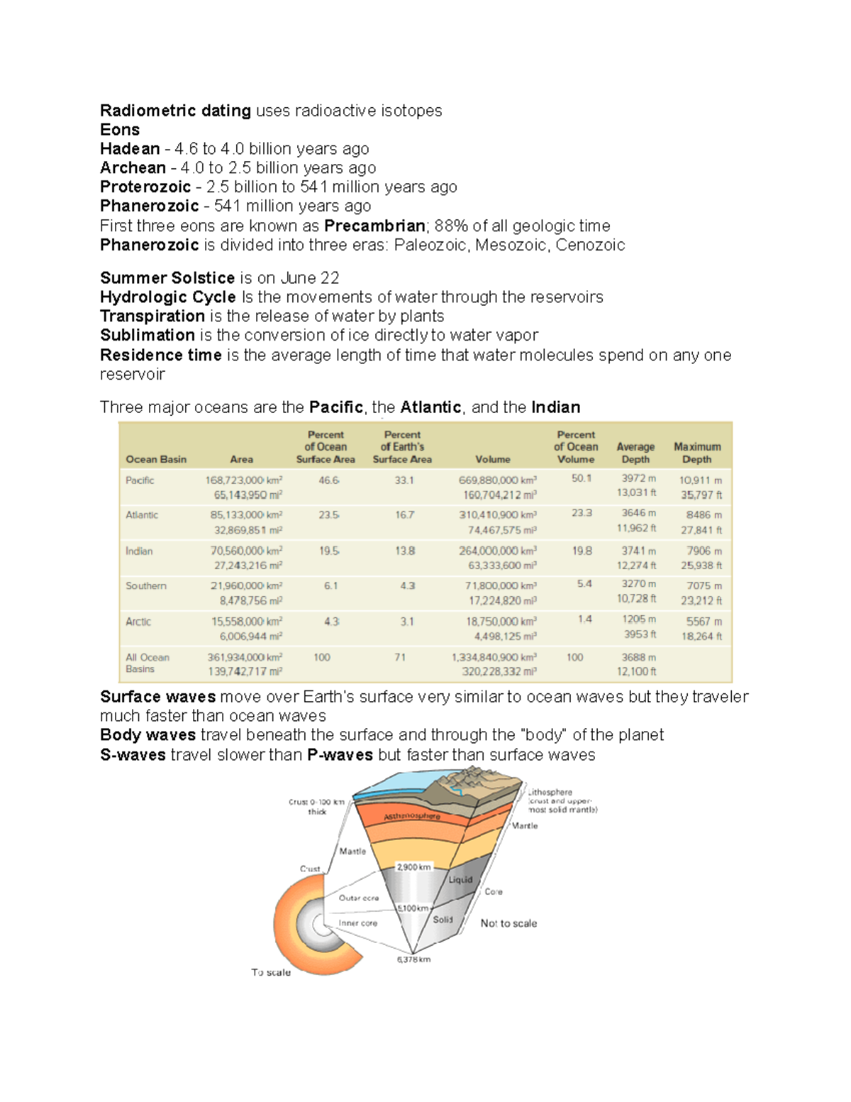 Unit 1 Study Sheet - Mika Okimura - Radiometric dating uses radioactive ...