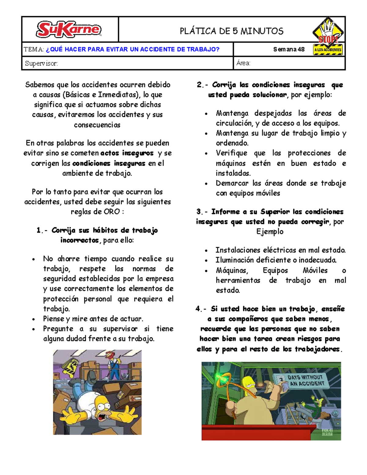 Platica DE 5 Minutos Semana 48 - ¿QUÉ HACER PARA EVITAR UN ACCIDENTE DE ...