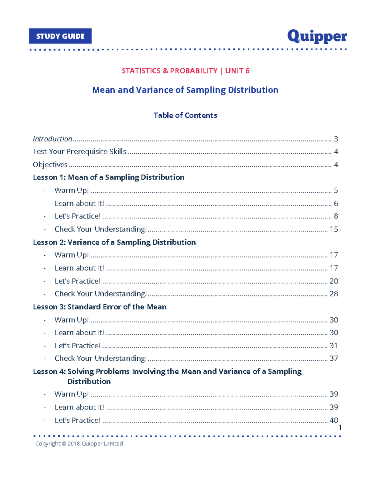 SP+06+FD - sciebe - 1 STATISTICS & PROBABILITY | UNIT 6 Mean and ...