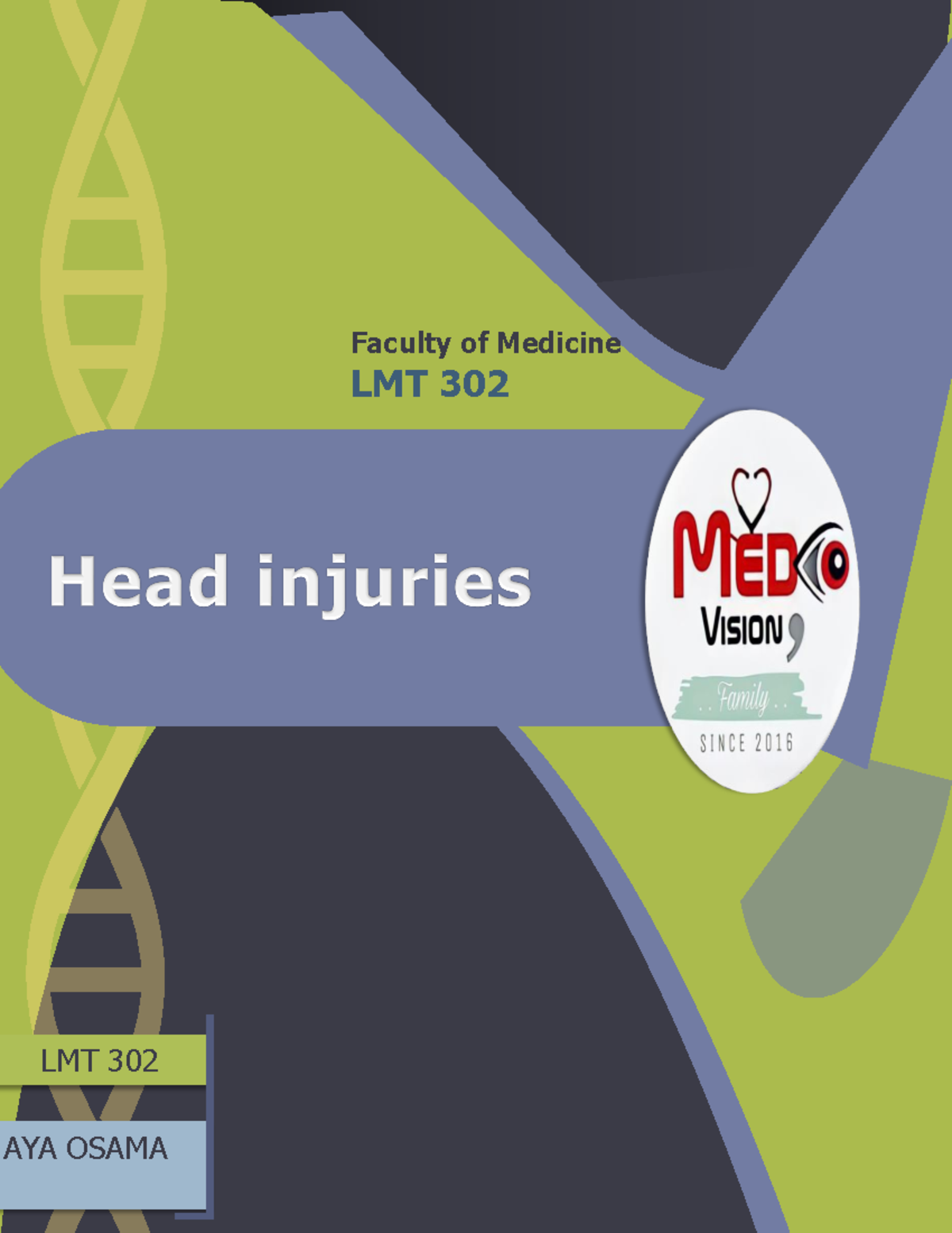Head-injuries - Clinical Pharmacology Head injuries - LMT 302 AYA OSAMA ...