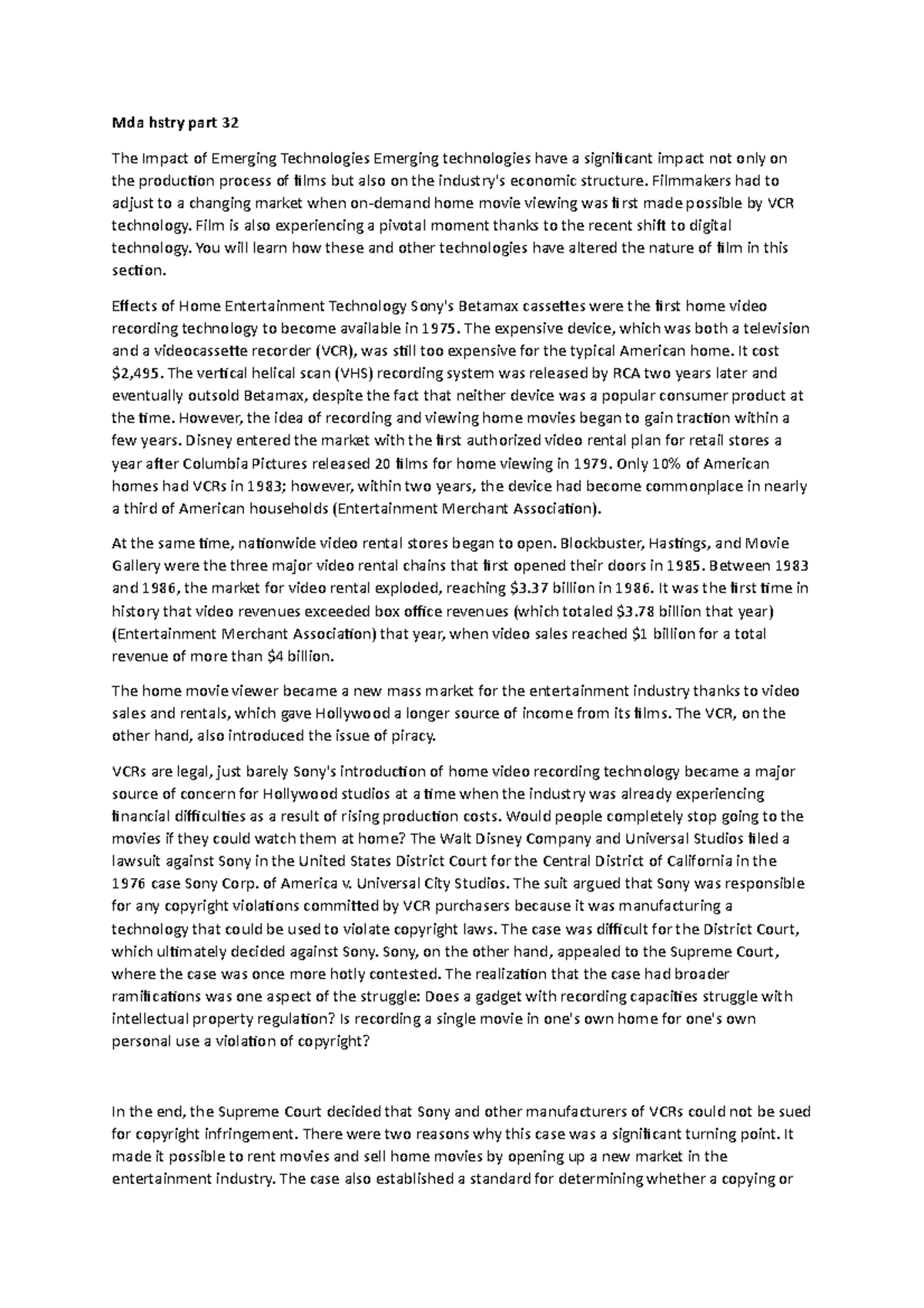 Mda hstry part 32 - History part 32 - Mda hstry part 32 The Impact of ...