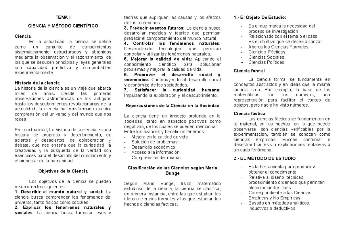 Expo Metodología - Triptico 100613 - TEMA I CIENCIA Y MÉTODO CIENTÍFICO ...