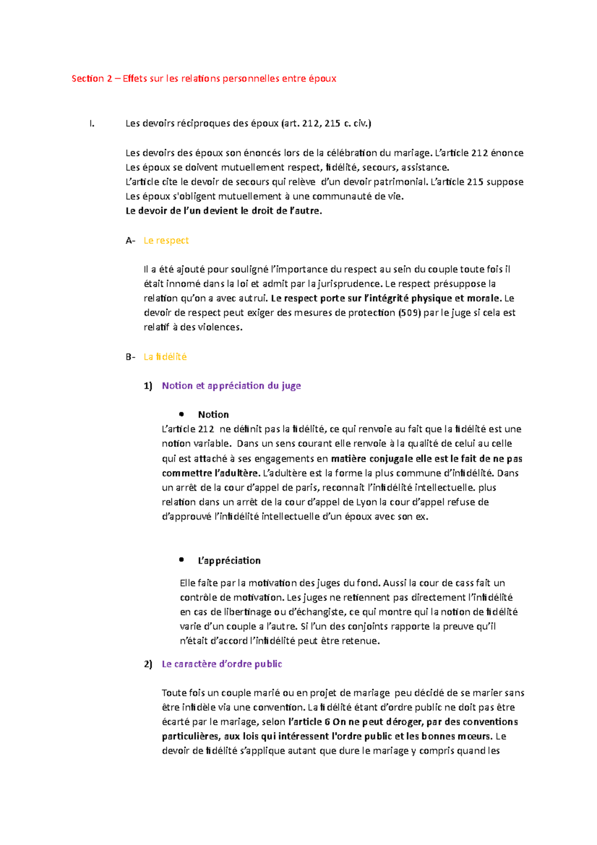 Famille 6 - cours - Section 2 – Effets sur les relations personnelles ...