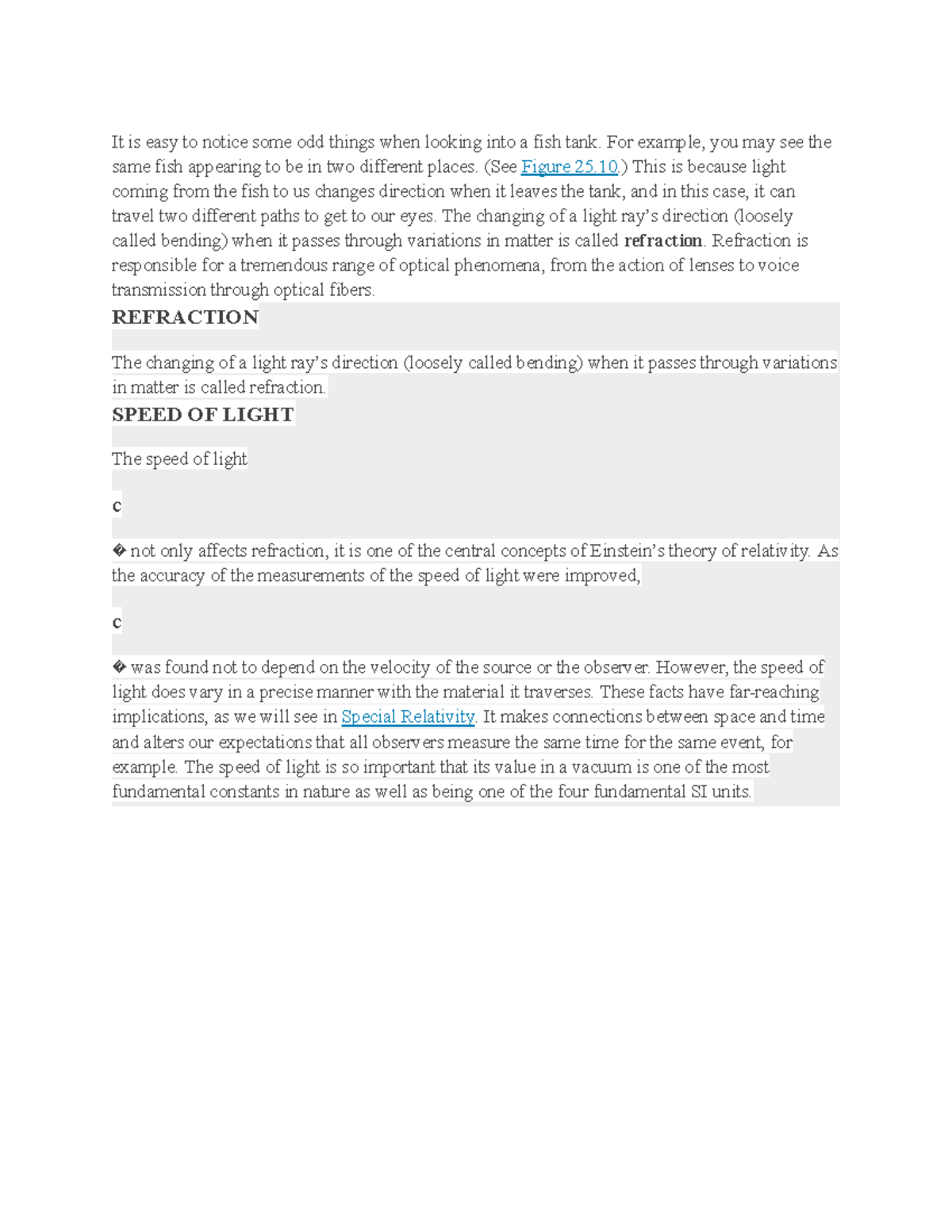 Lesson Note on Refraction - It is easy to notice some odd things when ...