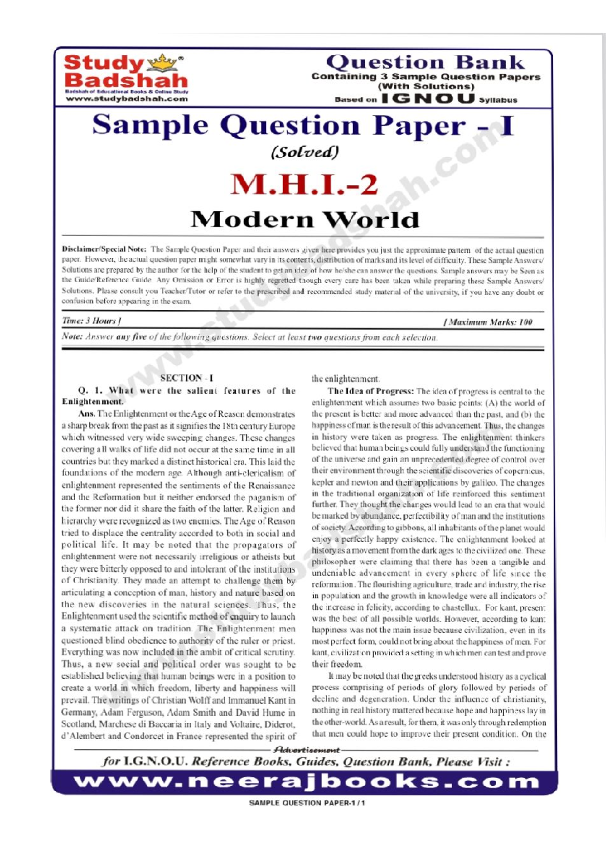 MHI 2 EM SP - Sample paper - Masters in history - Studocu