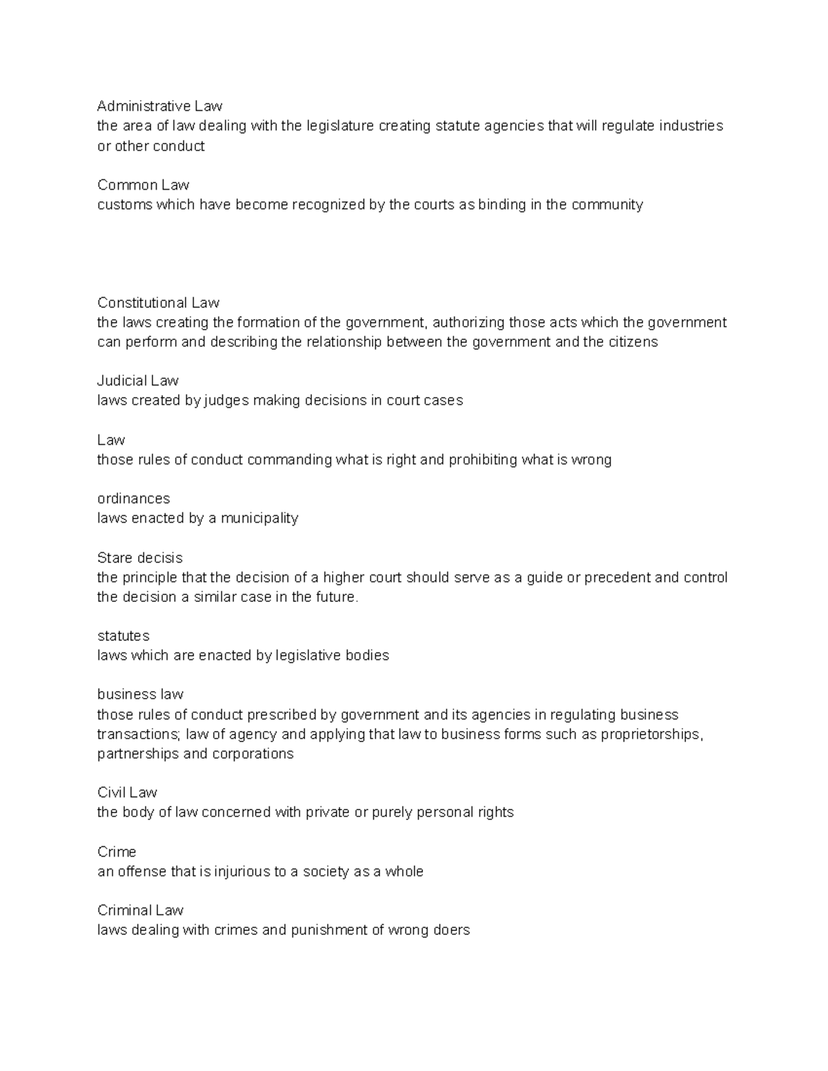 B1 - business law study guide - BUS 2200 - U-M - Studocu