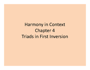 Chapter 2 - Harmony in Context Chapter 2 The Fundamental Progression ...