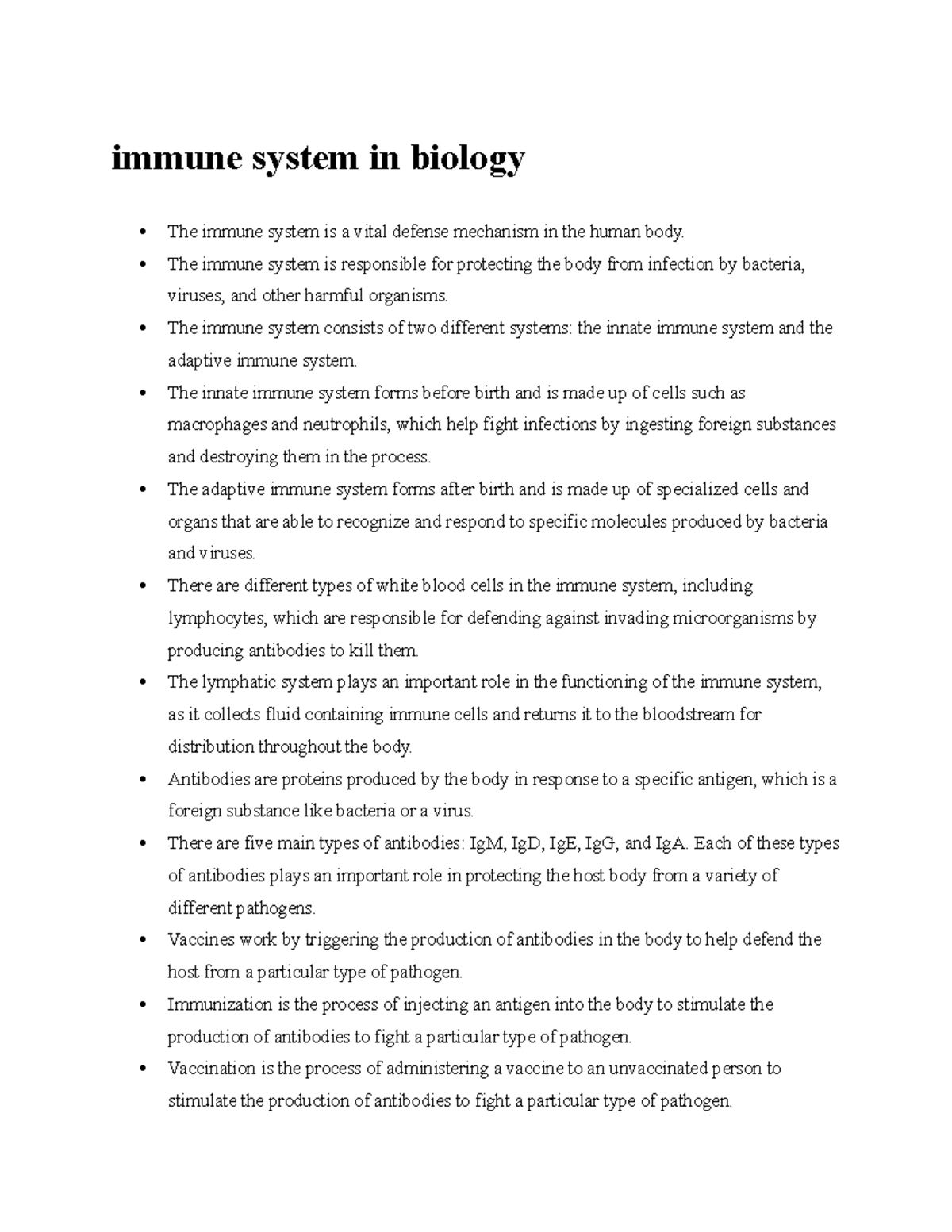 Immune system in biology - immune system in biology The immune system ...