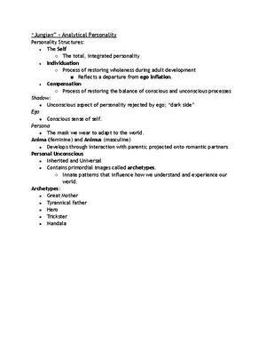 CH.1 Intro - Personality Theory - Three Main Issues to Consider: 1) How ...