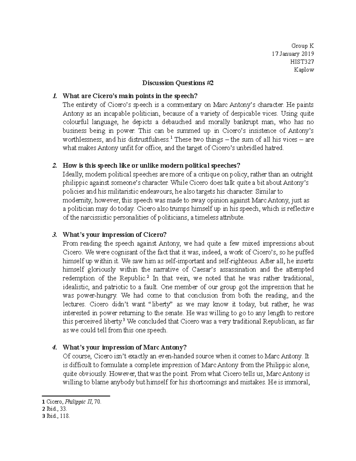 Group K - Response 2 - Part of the weekly discussion questions for the ...