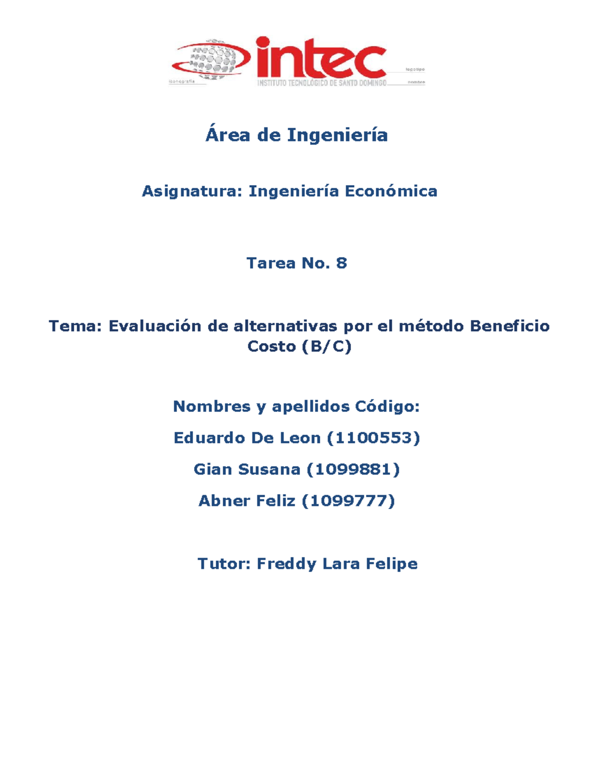 TareaDSF STGDH HGH HFGDG - Área de Ingeniería Asignatura: Ingeniería ...