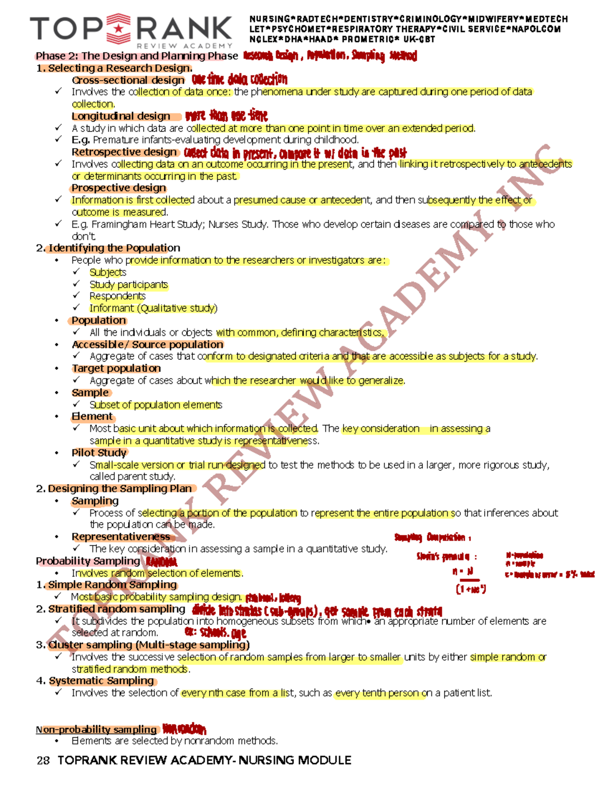 PROFESSIONAL ADJUSTMENT, LEADERSHIP AND MANAGEMENT 10 - 28 TOPRANK ...