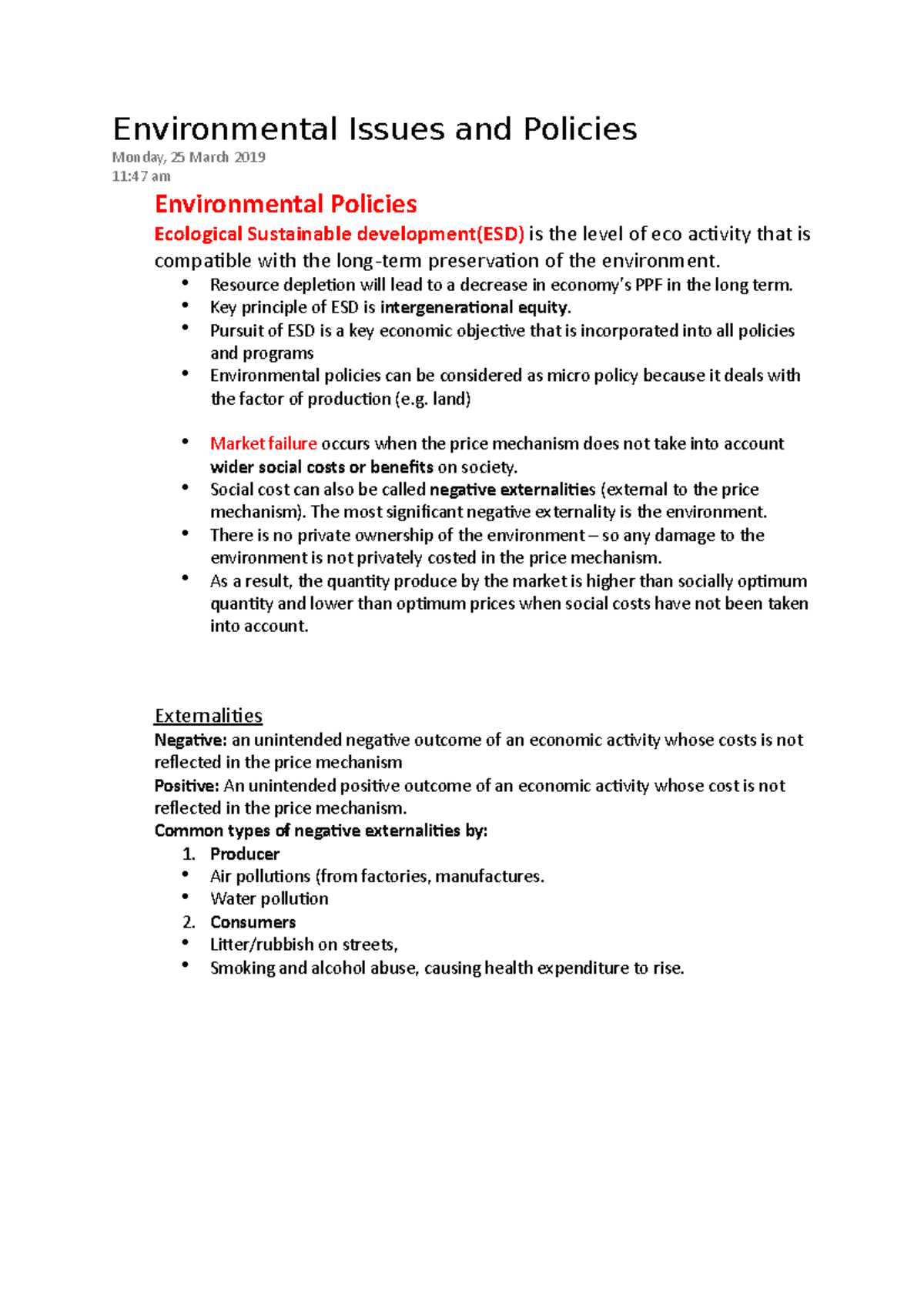 Environmental Issues and Policies - Environmental Issues and Policies ...