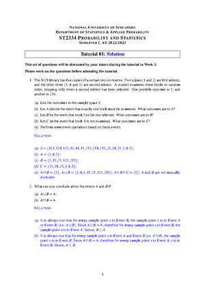 Tutorial 7 solution - sol - NATIONAL UNIVERSITY OF SINGAPORE DEPARTMENT ...