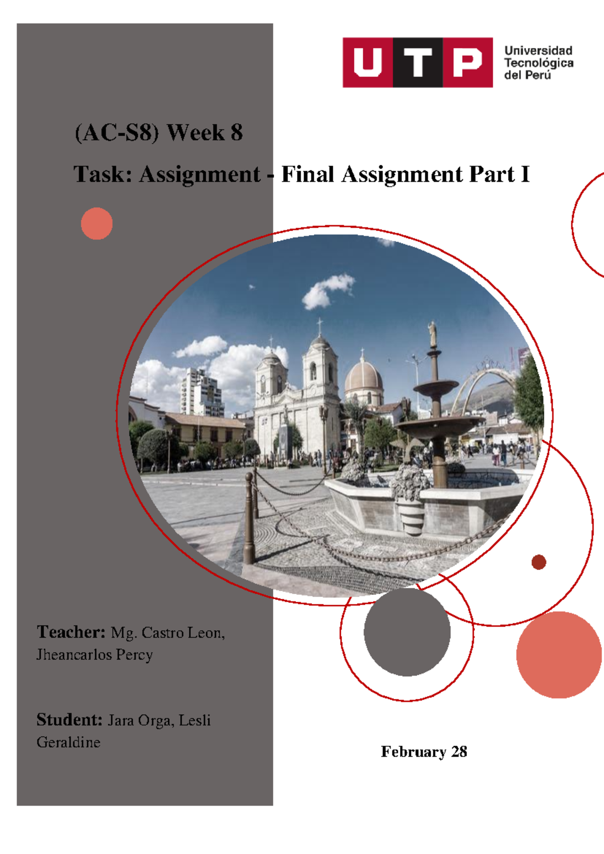 Academic TASK Number 8 - kjhbkbh - (AC-S 8 ) Week 8 Task: Assignment - Final Assignment Part I ...