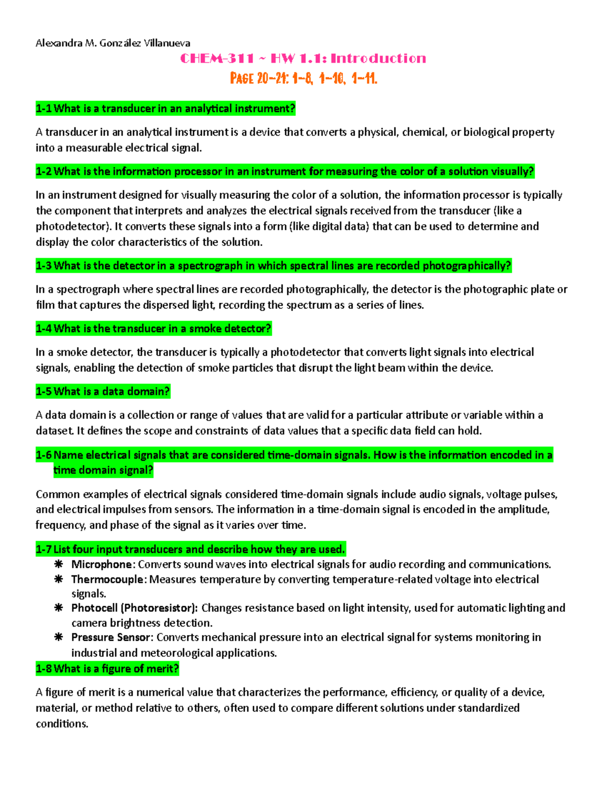 HW 1.1 - Intro - done - Instrumental Analysis HW 1 - Alexandra M ...