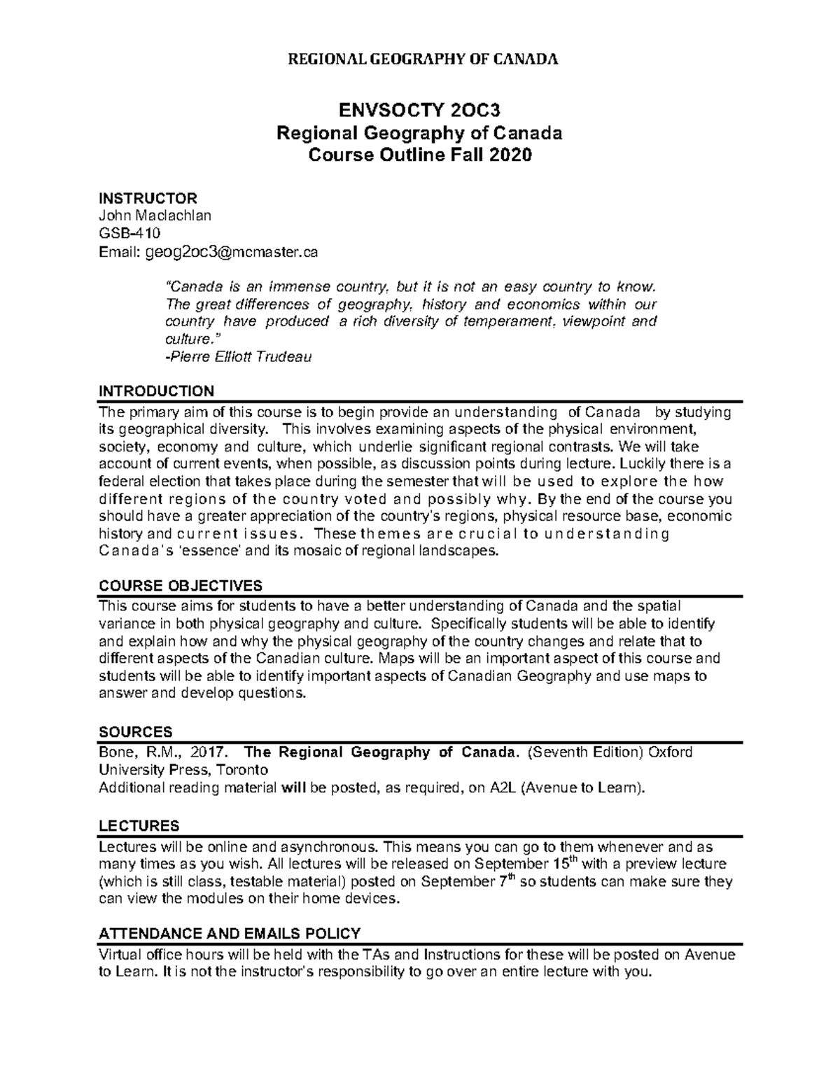 Envsocty-2OC3-F20 - Administrative. - ENVSOCTY 2OC Regional Geography ...
