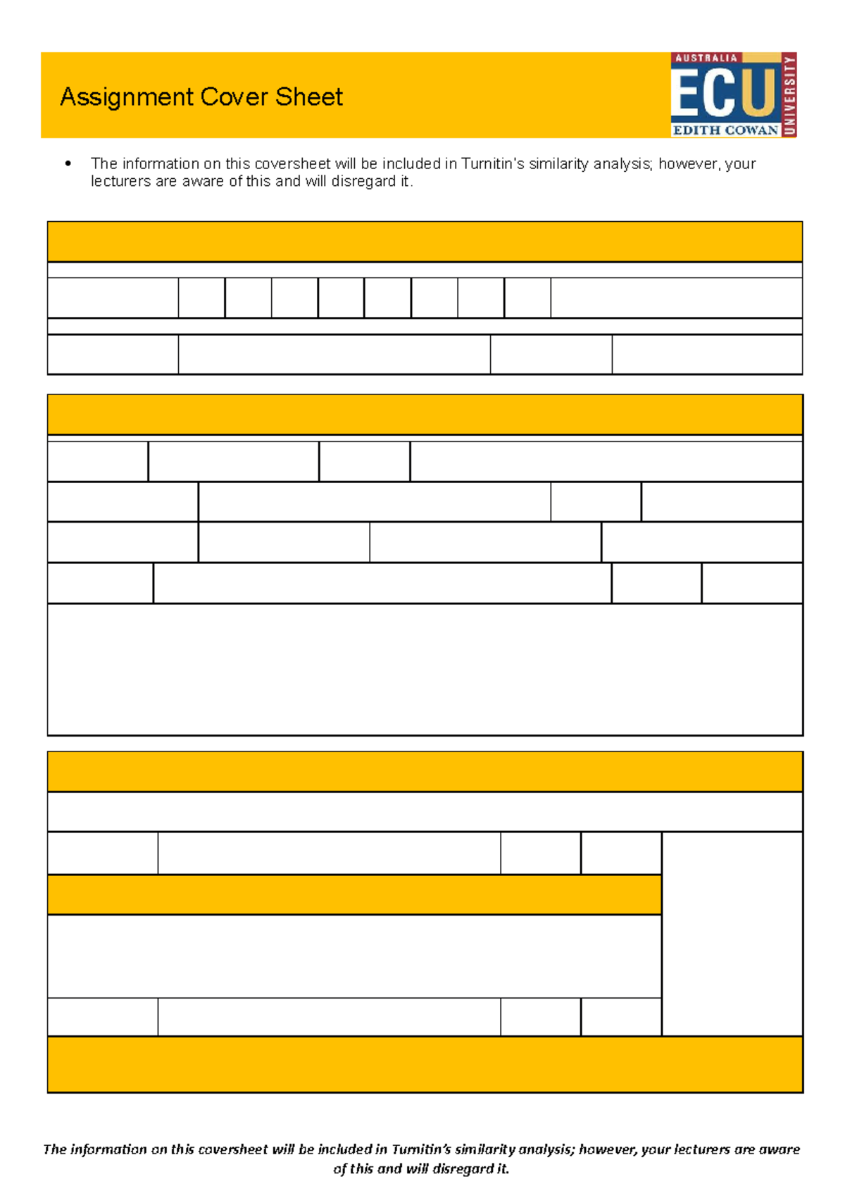 Ana Case Study Completed - Assignment Cover Sheet The information on ...