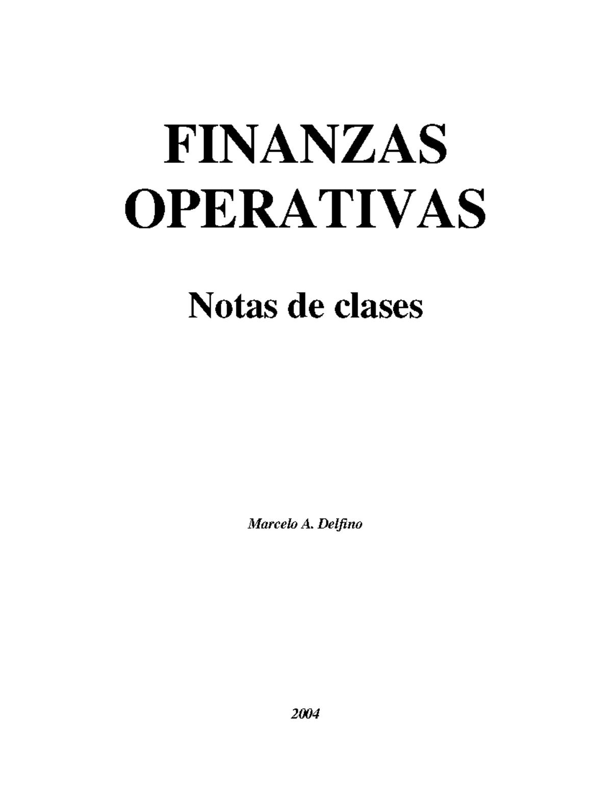 Finanzas Operativas - Josep Faus - FINANZAS OPERATIVAS Notas de clases ...