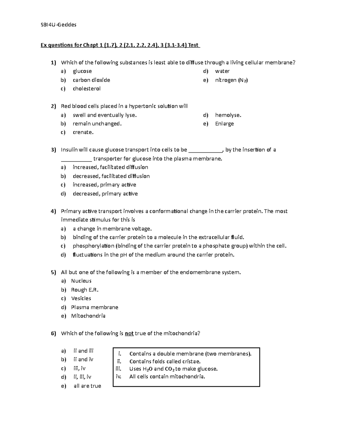 Unit 1 Test 2 Review 9 - Lecture notes Week 1 - Ex questions for Chapt ...