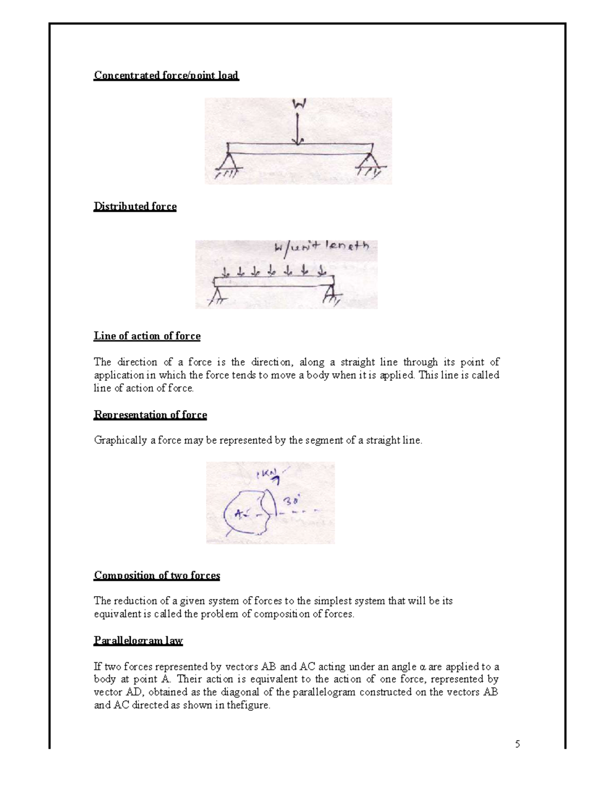 Engineering Mechanics removed - Concentrated force/point load ...