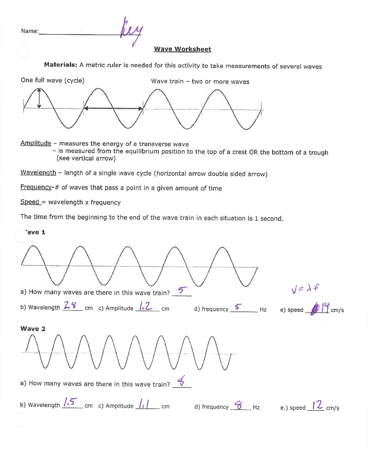 Wave/frequency related work answer - Studocu