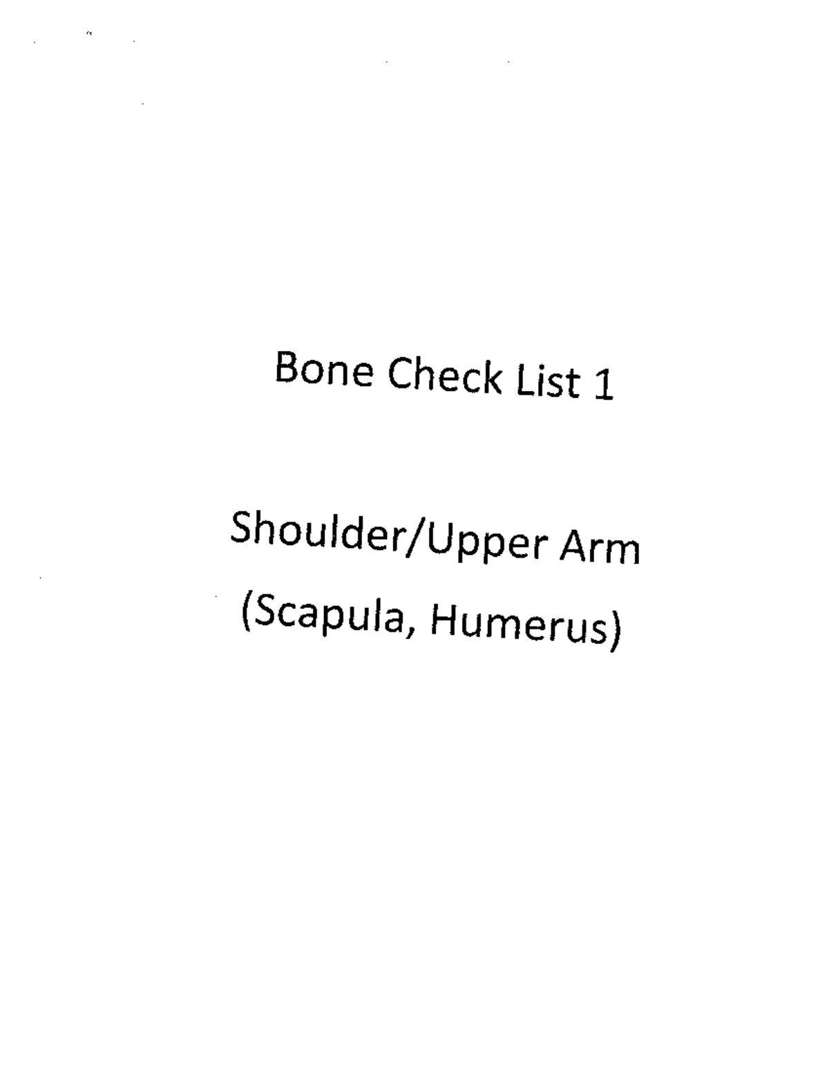 Bone list - BONE TEST - Studocu