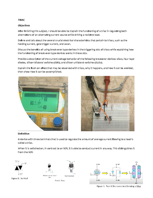Electrical Characteristics of Triac - Because the G terminal has a ...